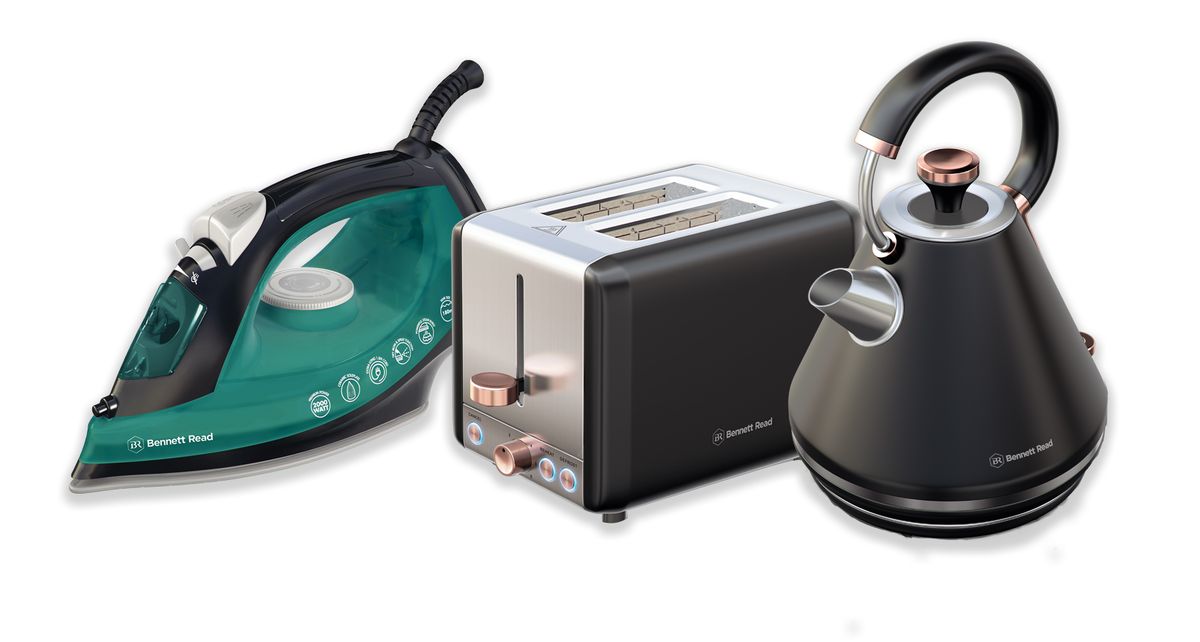 Bennett Read Midnight Kettle & Toaster Set & Bennett Read 2000W Steam ...