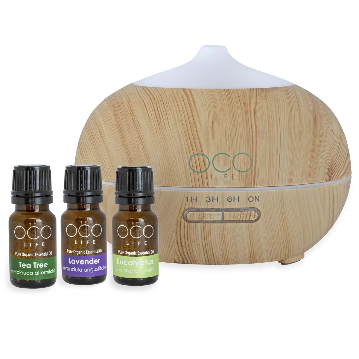OCO Life Ultrasonic Diffuser 400mls and Home Essential Kit 3 Oils (LW ...