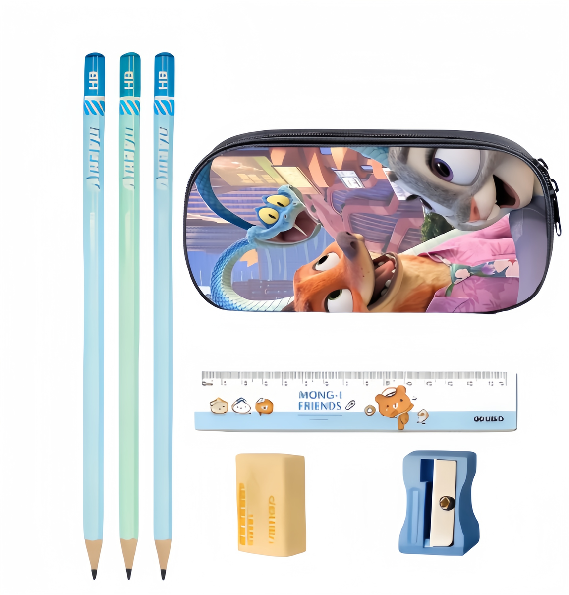 Disney Zootopia Judy & Nick Pencil Case - Large Capacity Stationery Bag ...