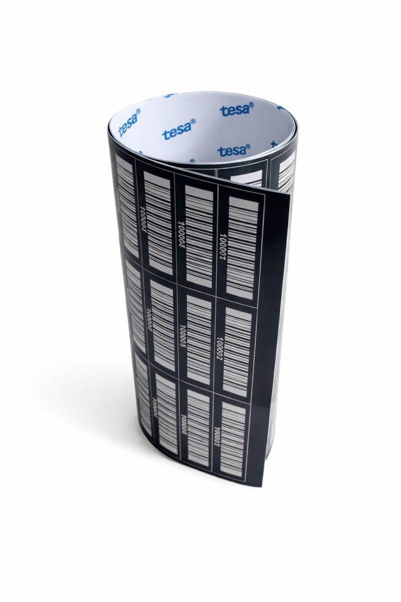 tesa 6930 Laser Marking Barcode Asset Label - Black - Roll of 1000 ...