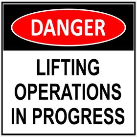 Danger Lifting operations in progress sign 29x29cm - 2 Pack | Shop ...