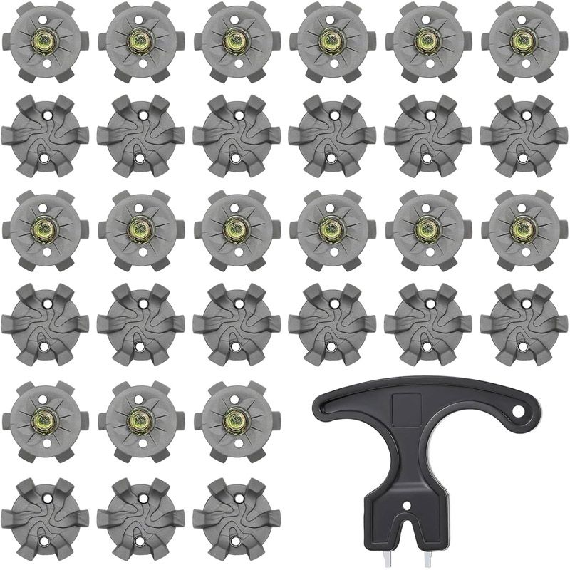 30 Pcs Golf Spikes Golf Shoe Spikes Replacements Set with 1 Black ...