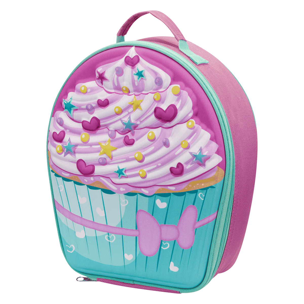 Quest 3D Cupcake Kids Lunch Bag - Pink EVA Insulated Cooler for School ...