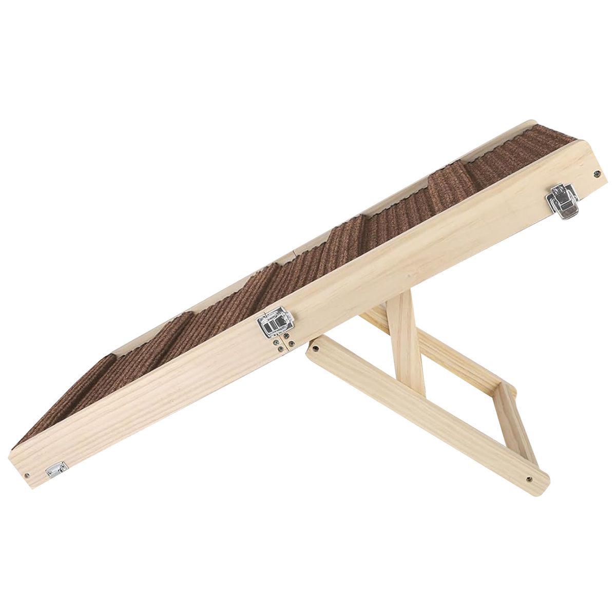 Folding Adjustable & Portable Bamboo Pet Ladder Dog Ramp | Shop Today ...