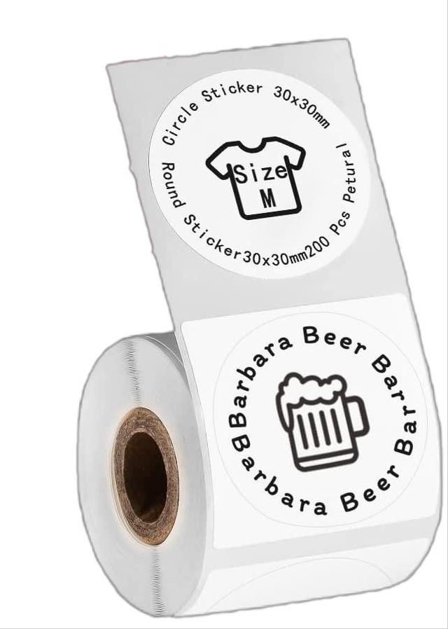 Round Phomemo Thermal Label Stickers, 30 30mm/1.18"x1.18" 200PCS | Shop Today. Get it Tomorrow ...