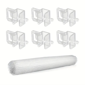 Pet 7pc Clear Aquarium Fish Tank Lid Cover Protective Net and Clamps ...