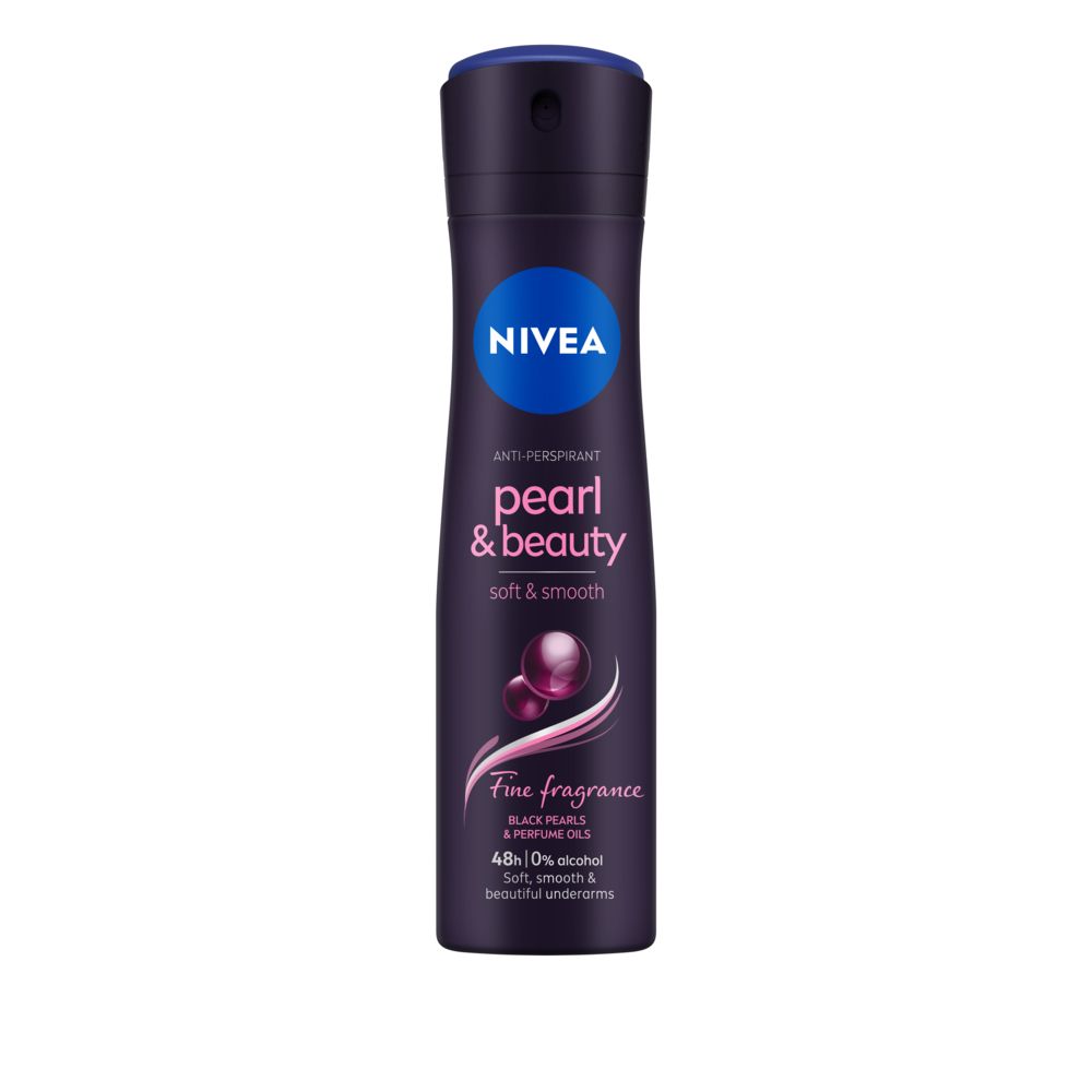 NIVEA Pearl & Beauty Black Pearl Anti-perspirant Deodorant Spray, 150ml ...