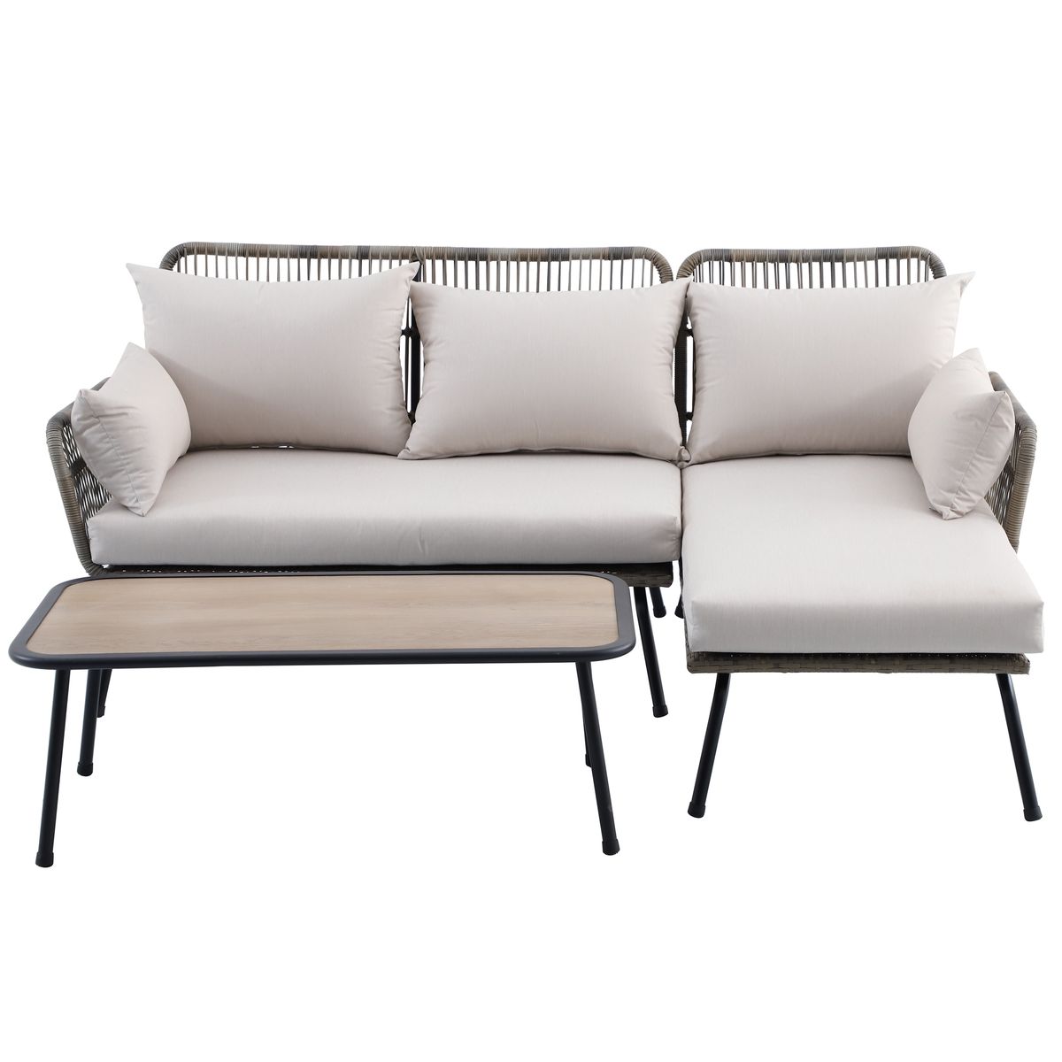 George & Mason - Pearl Steel Wicker Corner Patio Set | Shop Today. Get ...