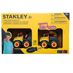 Stanley Jr. "Take-Apart" Tow Truck and Cement Mixer Truck Combo Set ...