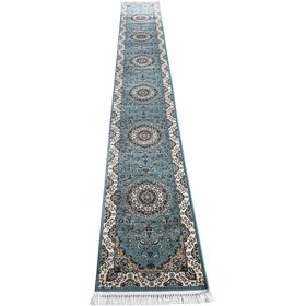 Beige / Blue Floral Persian Runner Rug - 600 x 80 cm | Shop Today. Get ...