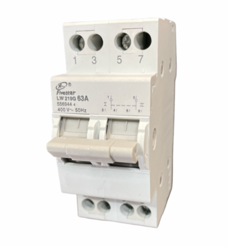 63A Dual Power Manual Transfer Switch Circuit Breaker 2 Pole | Shop ...