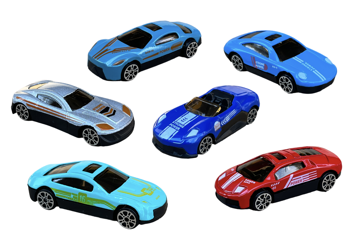 Die-Cast Mini Motor Mania: 6-Pack of Speed Demons for Indoor / Outdoor ...