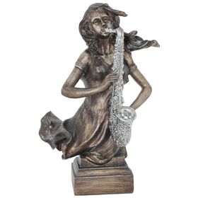 Polystone Lady with Sax on Plinth - 36cm - JAN36U1 | Shop Today. Get it ...