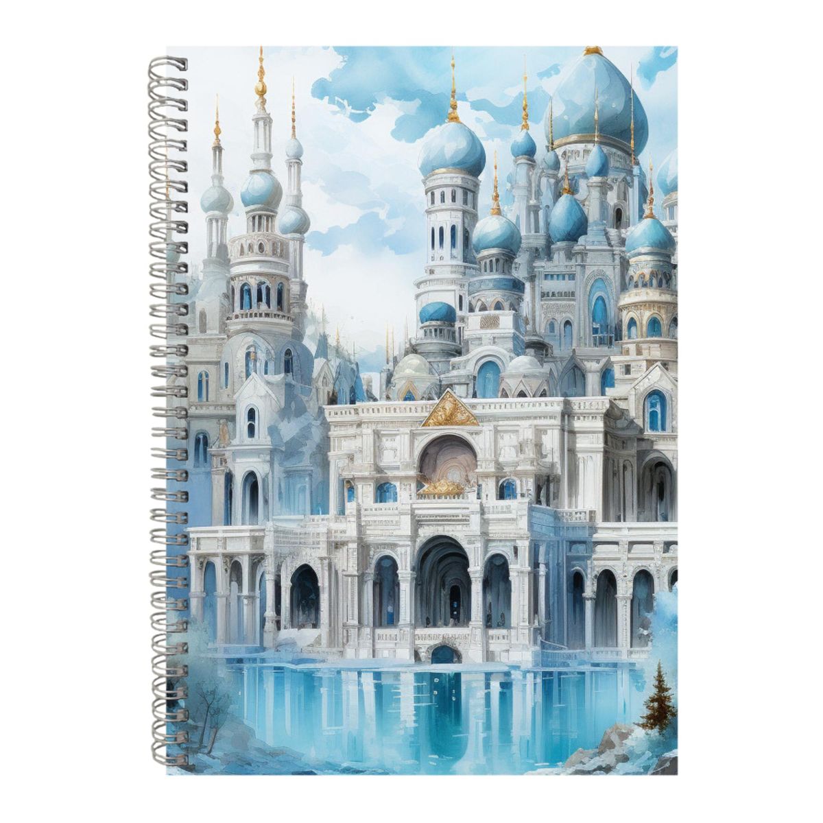 Snowy A4 Notebook Spiral and Lined Trendy Enchanted Graphic Notepad ...