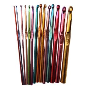 14 Piece Multicoloured Metal Crochet Hook set | Shop Today. Get it ...