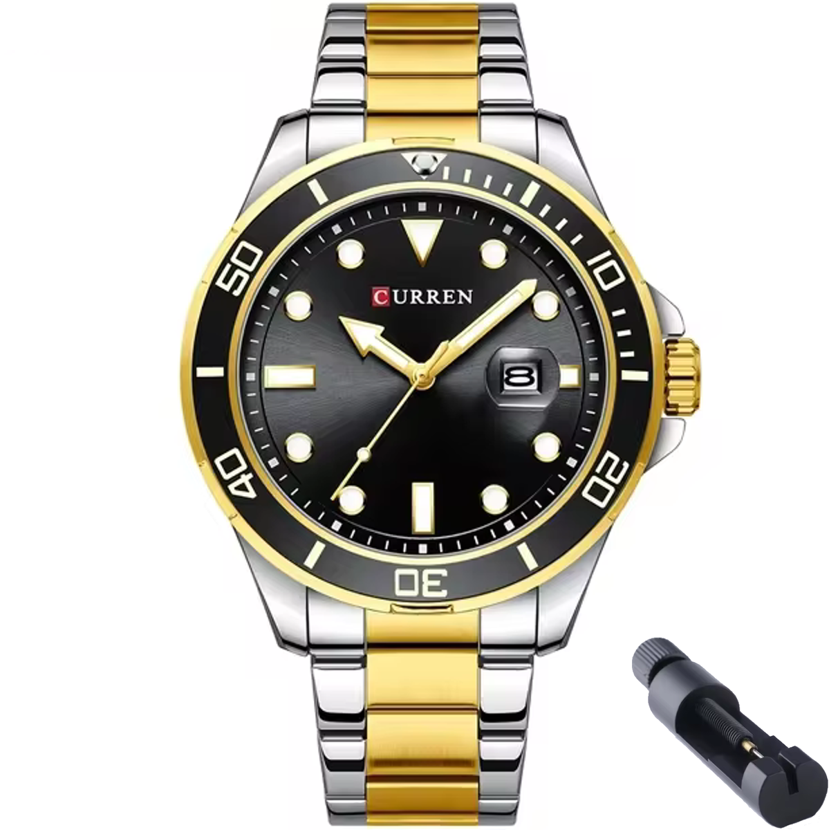 Curren - Men Luxury Classic Stainless Steel Watch - Black | Shop Today ...