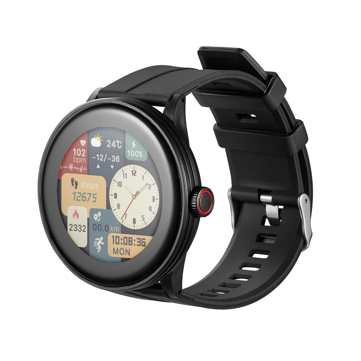 Amplify Compete Series Fitness Watch Round Face - Black | Shop Today ...