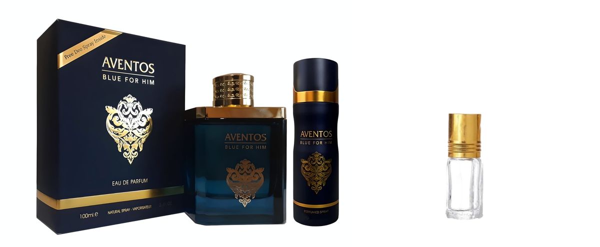 Aventos Blue Pour Homme with Deodorant - 100ml + Perfume Oil Gift ...