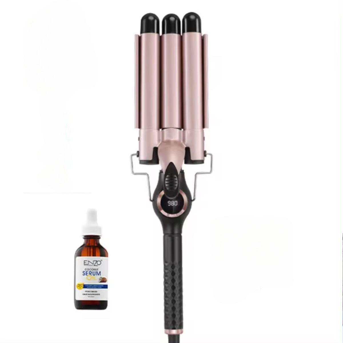Enzo- 3 Barrel Waver/Curler with Coconut Oil Serum | Shop Today. Get it ...