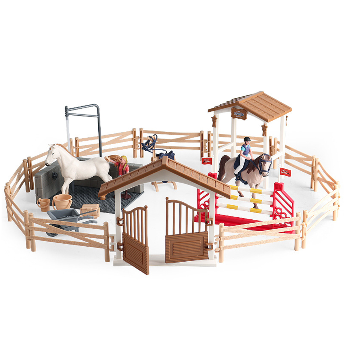 Horse Club Riding Gate Center Horse Toy Playset for Girls and Boys ...