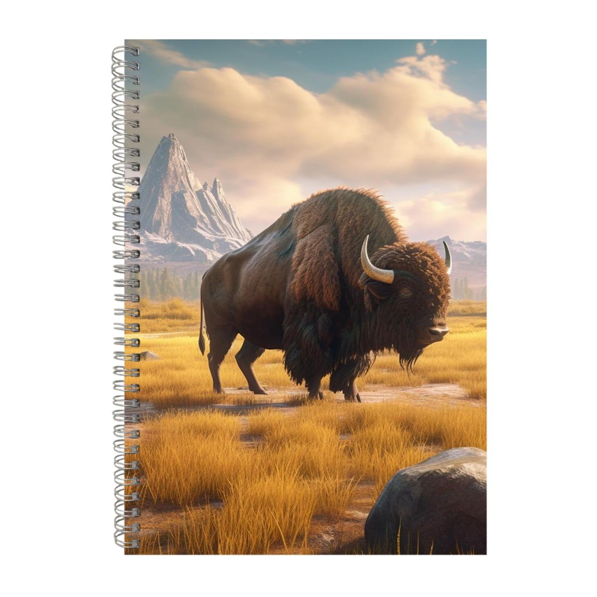 3D Bison In Open Field Notebook Gift Idea A4 Notepad Pad 103 | Shop ...