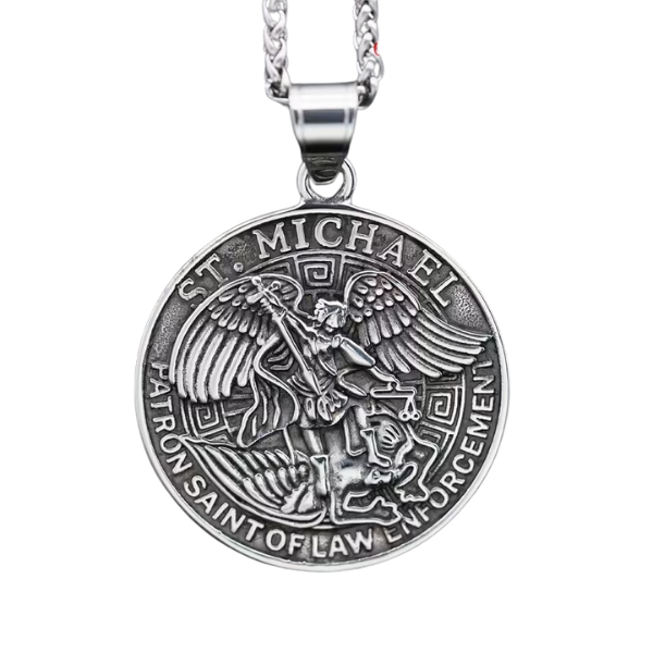 Titanium Cast St. Michael Pendant Necklace | Shop Today. Get it ...