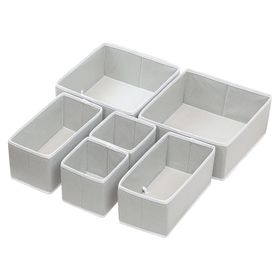Non-Woven Collapsible Storage Boxes Drawer Organiser - Set of 6 | Shop ...