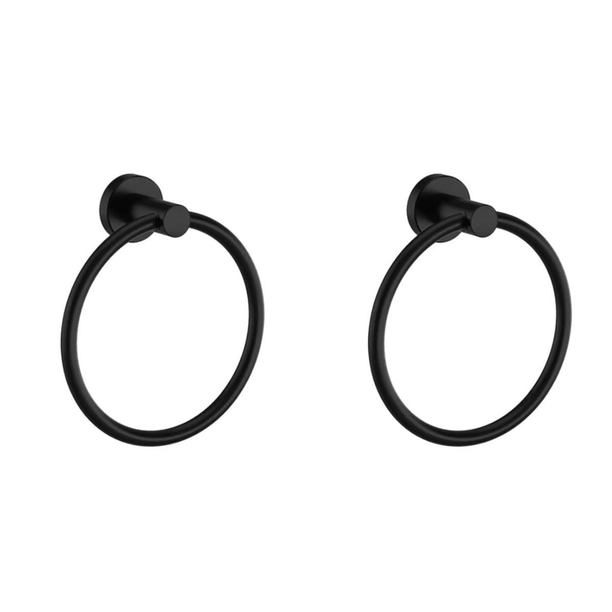 Matte Black Metal Round Towel Ring - 2 Pack | Shop Today. Get it ...