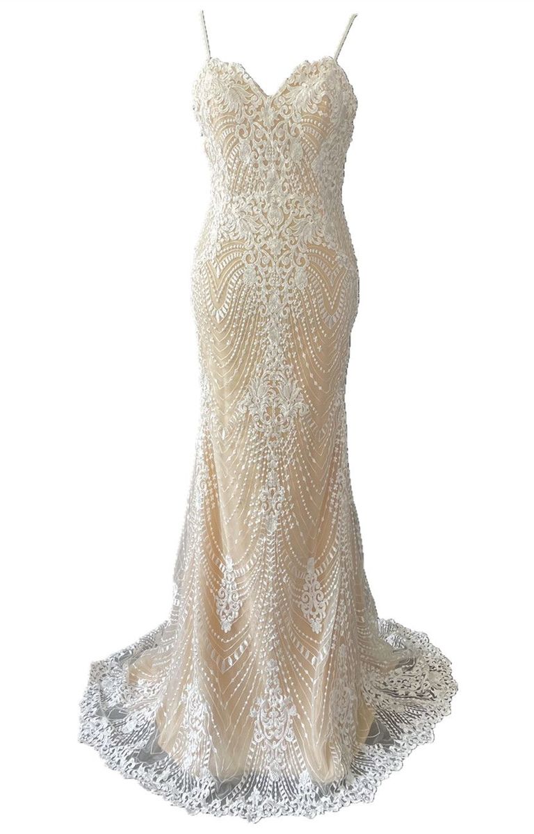 Ivory Lace With Nude Lining Mermaid Dress Uk8 Buy Online In South Africa