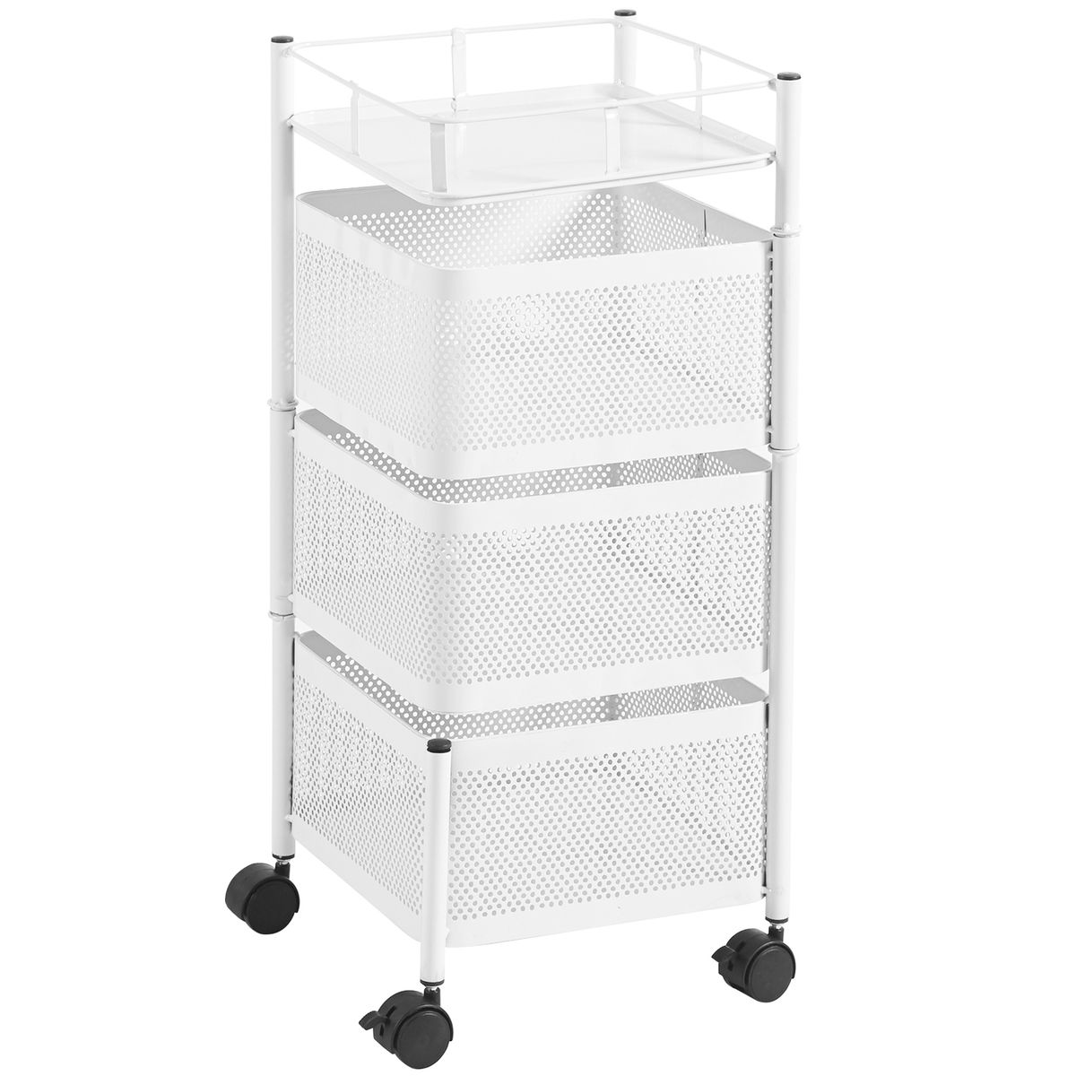 Storage Rack Rotating Kitchen Cart Fruit Basket Bathroom Shelf | Shop ...