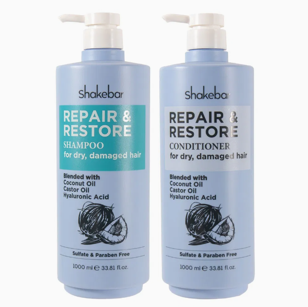 Shakebar Repair & Restore Shampoo & Conditioner 1L - For Dry, Damaged ...