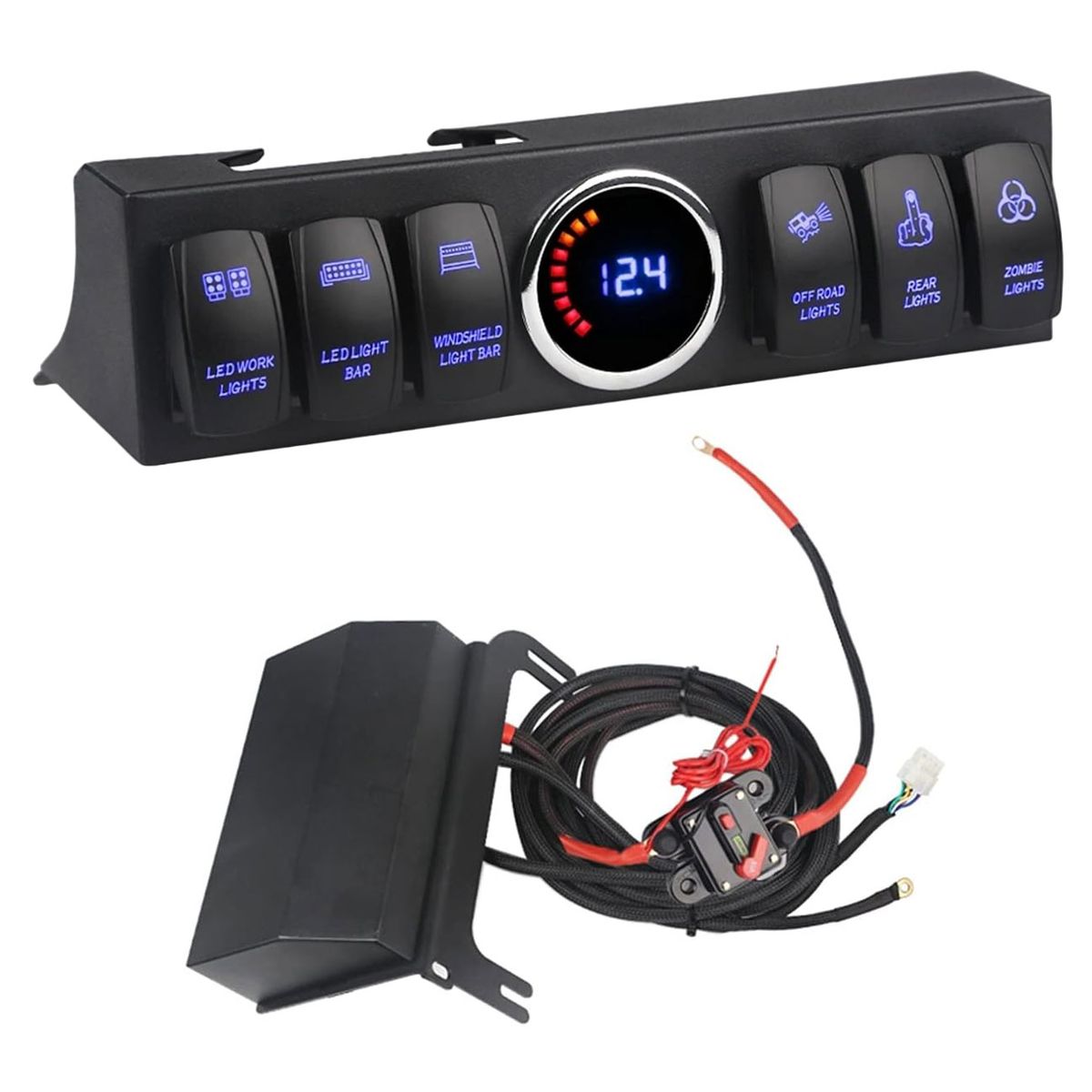 LED360 6-Channel Panel Digital Display Rocker Switch Set | Shop Today ...