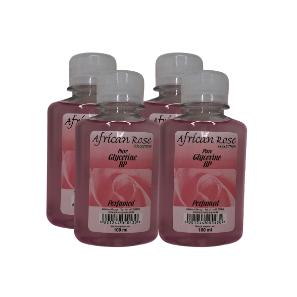 African Rose Collection Pure Glycerine BP - Perfumed 100ml - 4 Pack ...