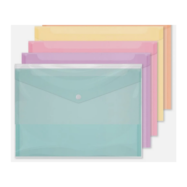File Jackets and Pockets A4 Sleeves Pastel colours | Shop Today. Get it ...