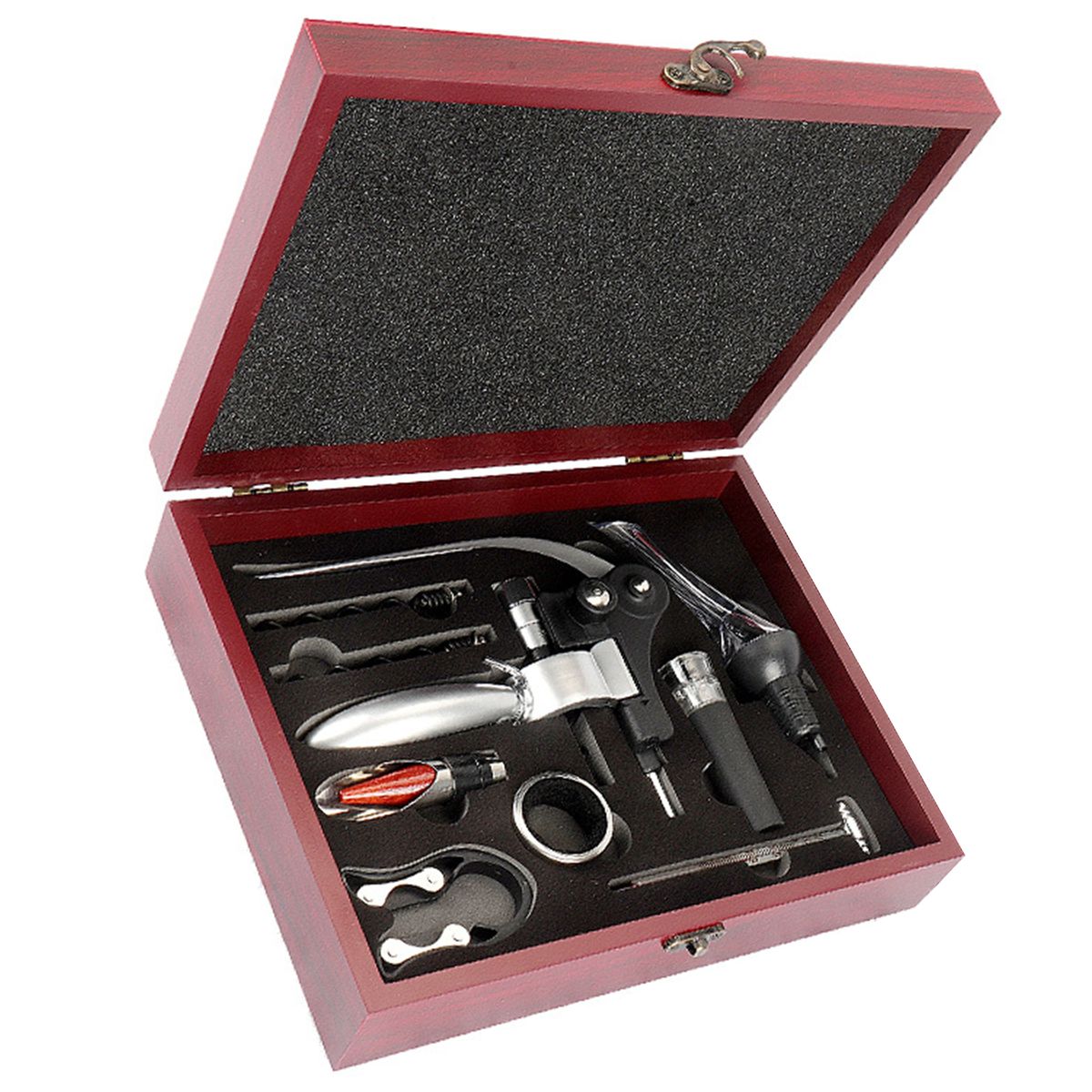 9 in 1 Wine Accessory Gift Kit Set with Wooden Box for Wine Lovers ...