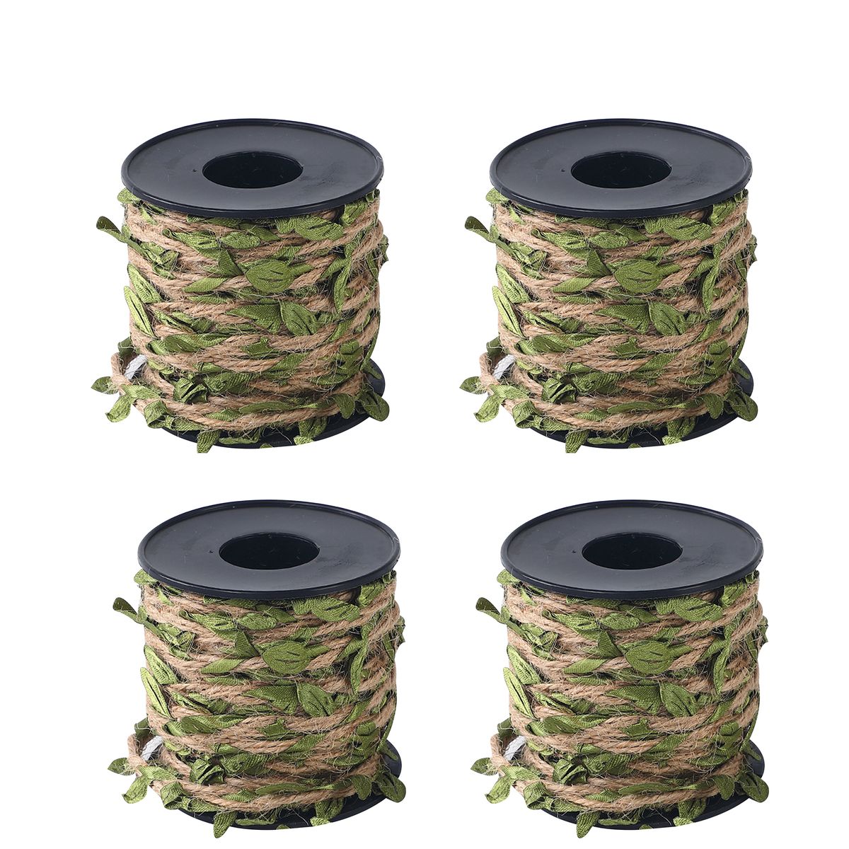 4 Rolls 10M Leaf - Shaped Craft Artificial Green Leave Hemp Rope | Shop ...