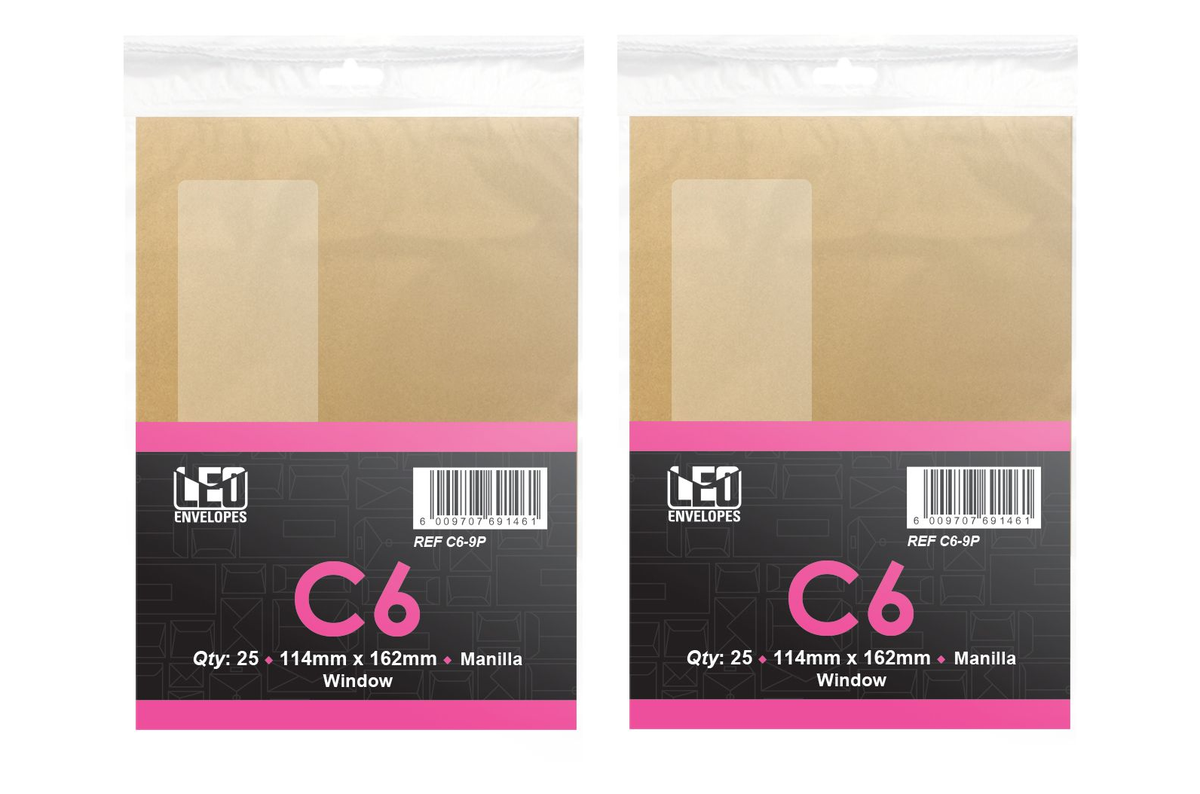 LEO C6 Manilla Window Self Seal Envelopes - Pack Of 50 Envelopes | Shop ...