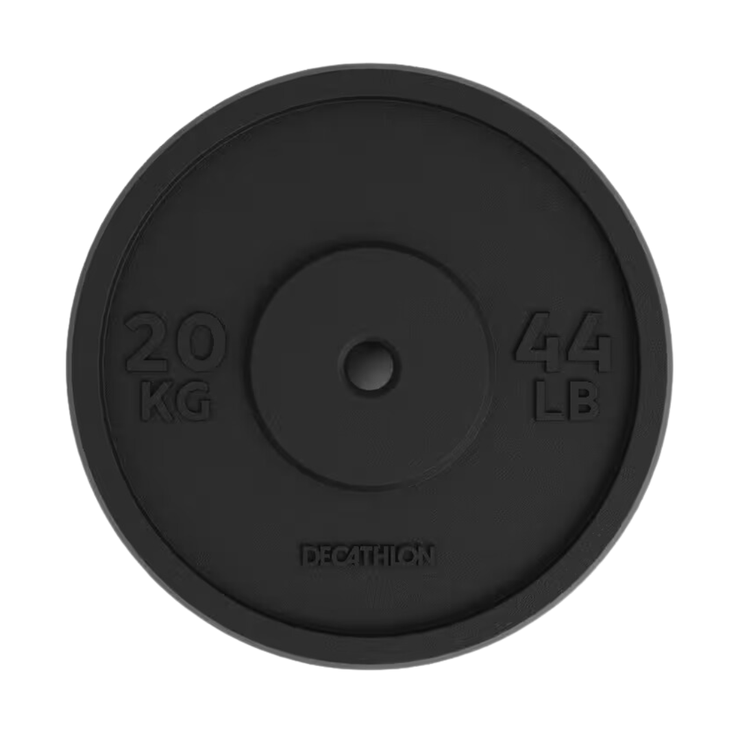 Decathlon Weight Training Disc Weight - Cast Iron - 20 kg - 28 mm ...