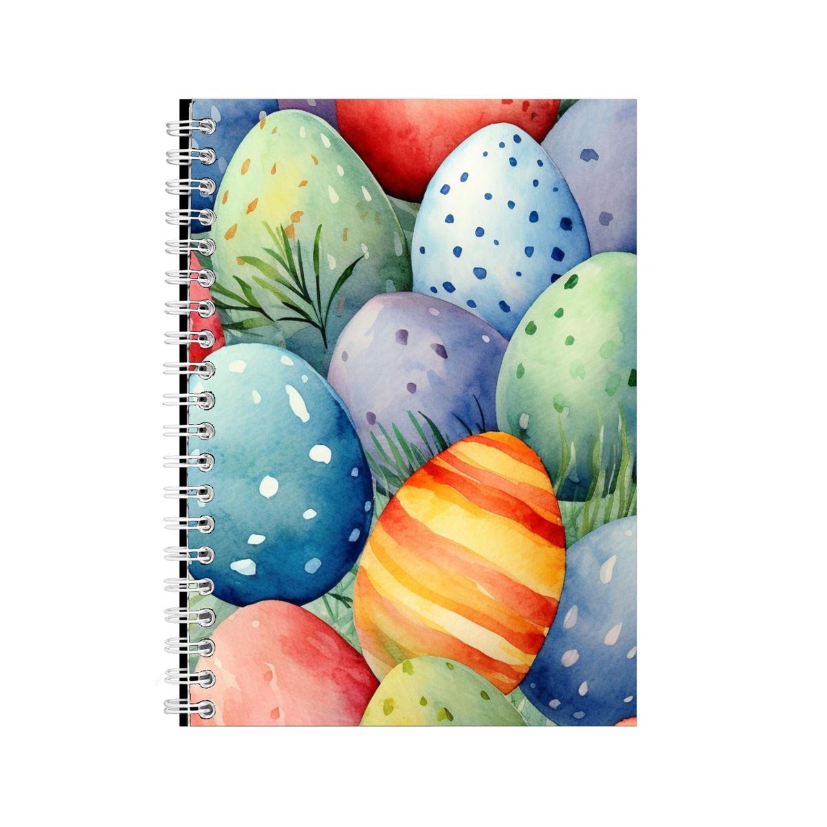 Grass A5 Notebook Spiral and Lined with Easter Graphic Notepad Present ...