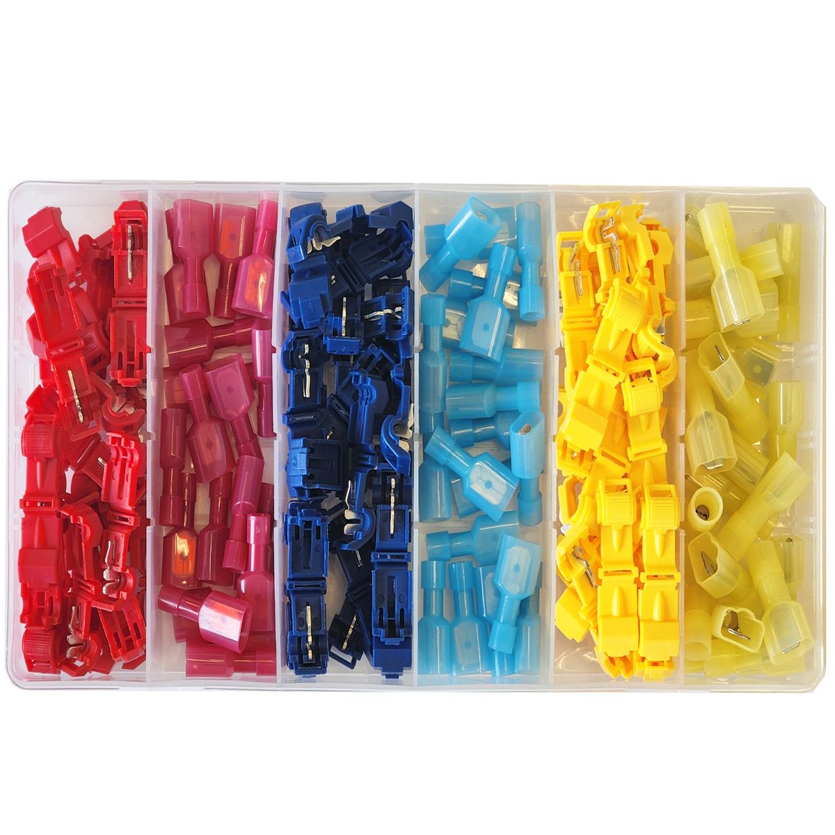 120 Piece (60 Pairs) Insulated Wire Splice Terminal T-Tap Off Connector ...