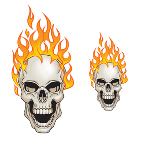 Vinyl Car Stickers - Flaming Skull 2-pack | Shop Today. Get it Tomorrow ...