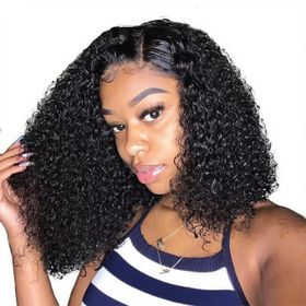 VSP Brazilian Hair 12Inch Full Frontal Wig-Loose Curly Glueless Wigs ...
