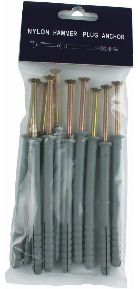 Nail In Nylon Anchor Plug 8x100mm - Pack of 100 - Grey | Shop Today ...