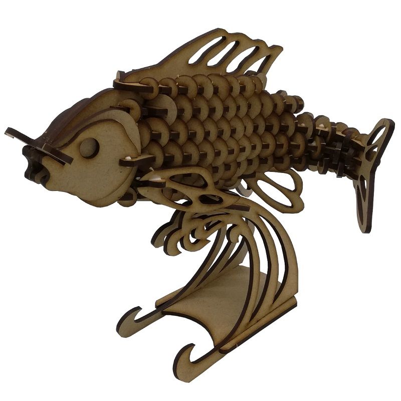 Carp Fishing Fish Animal 3D Puzzle Wooden | Shop Today. Get it Tomorrow ...