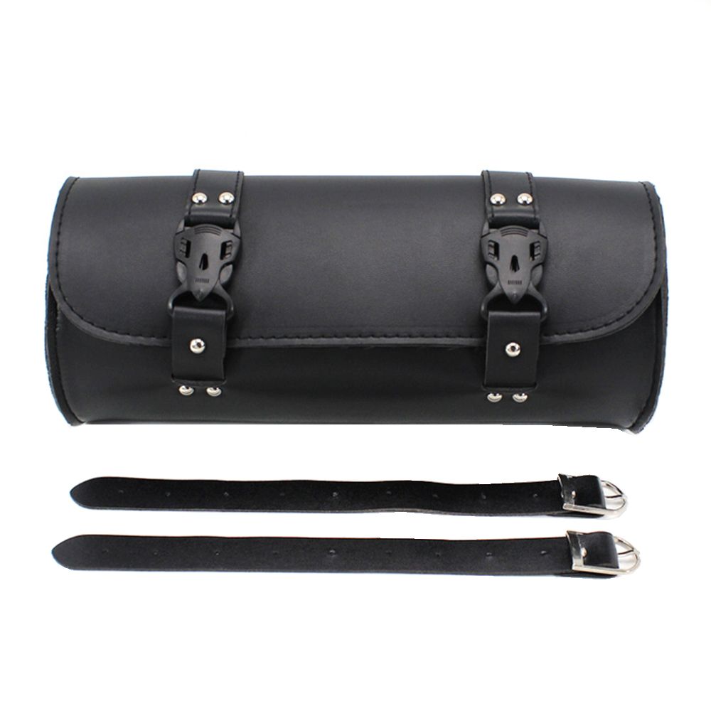 Universal PU Leather Travel Pouch Motorcycle Fork Tool Bag With 2 Strap ...