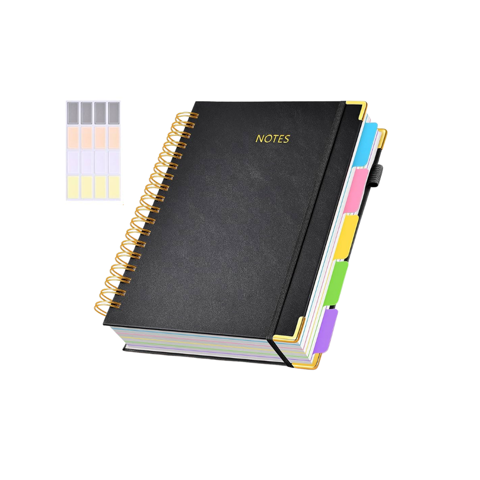 Bestby-150 Sheets Spiral Binding B5 Diary Notebook with Dividers ...