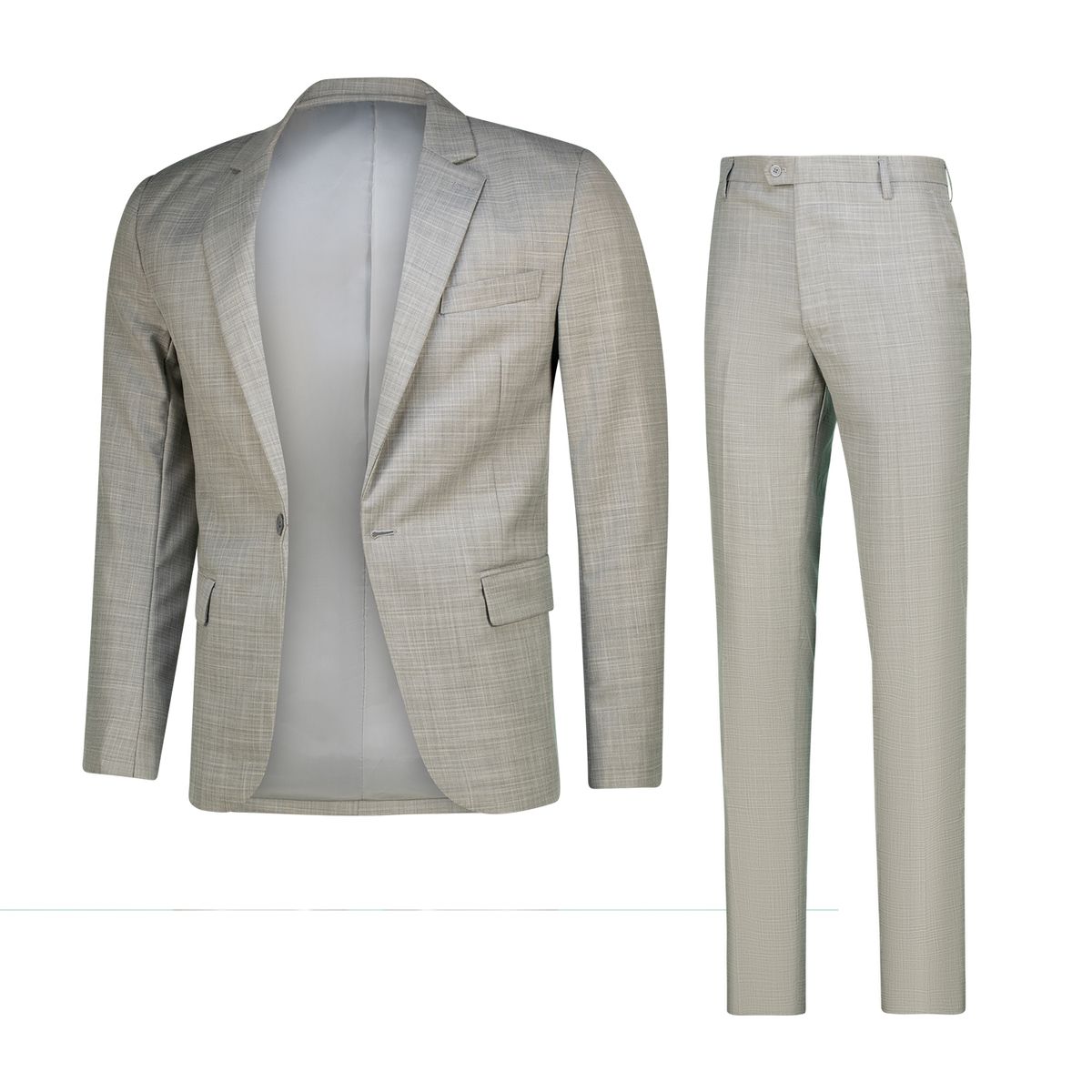 Premium 2-Piece Sim fit Men's Suit, Classic Checked/Plaid Pattern ...