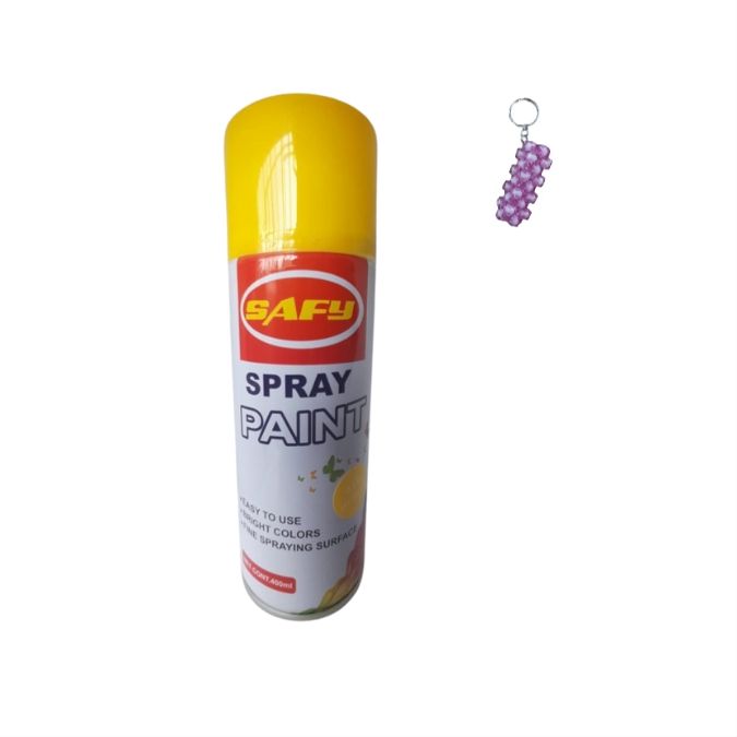 Safy Spray Paint - Yellow 400ml And A Keyholder | Shop Today. Get it ...