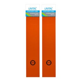 Unitac Lever Arch File Spine Labels Orange - 2 Packs of 12 | Shop Today ...