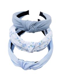 Blue Floral Head Alice Band Set - Perfect for Effortless Style - 3 ...